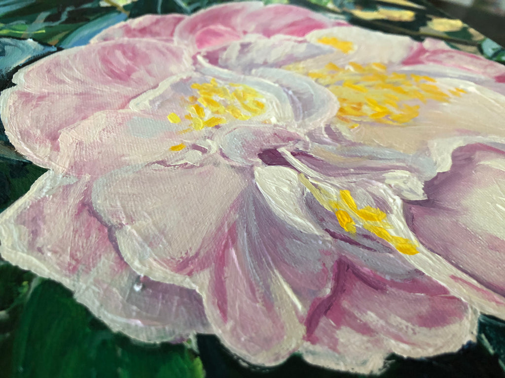 “Mrs. Lyman Clark” Camellia – Elise Nuckols Art